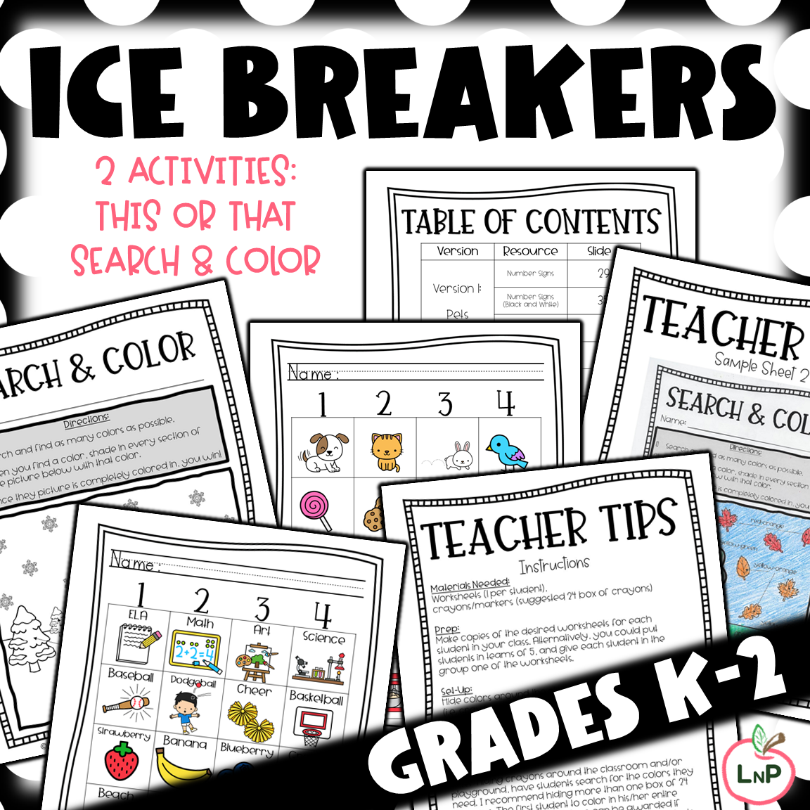 First Week of School Ice Breakers for Grades K-2 - Learning N Progress